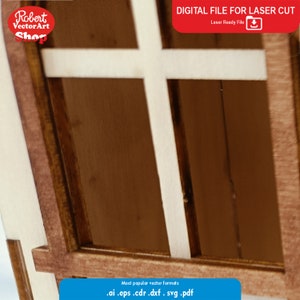 Laser Cut Tea House Box Glowforge - Digital Laser Files - Cdr, Dxf, Svg ...