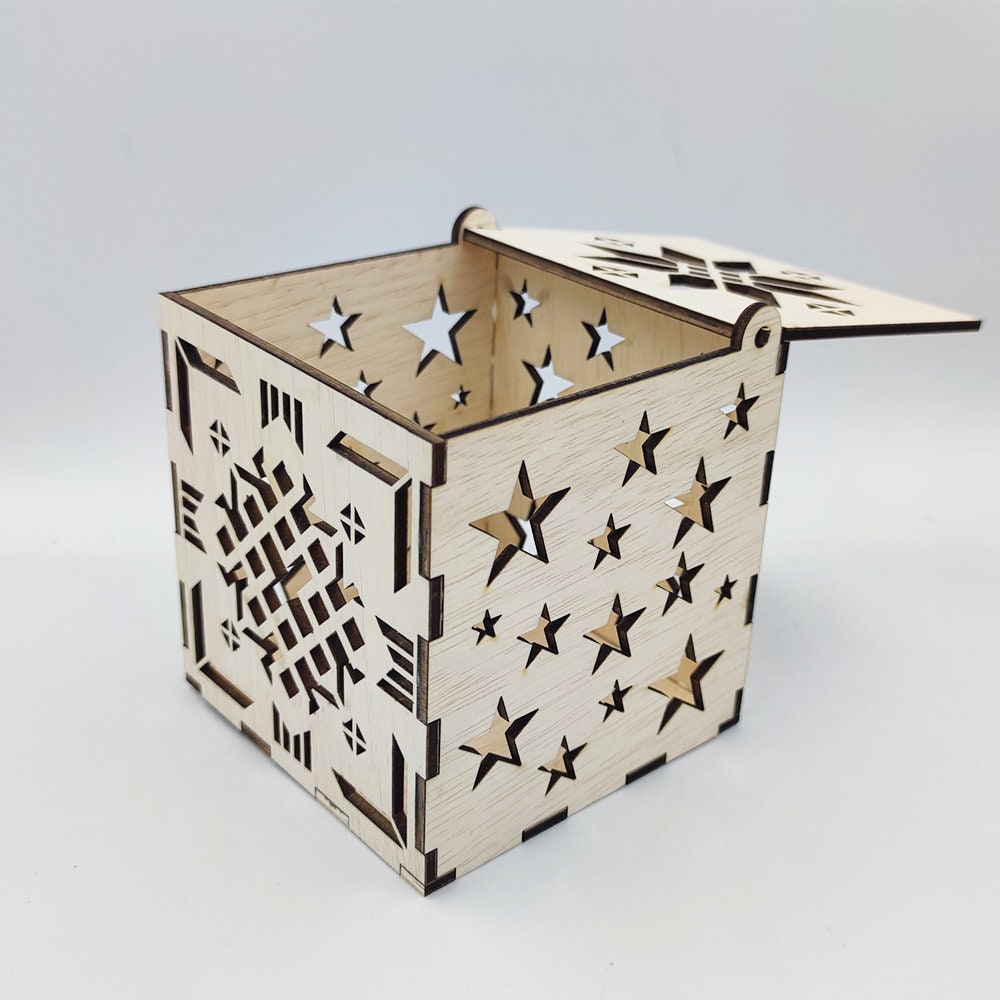 Box With Flip up Lid Vector File for Laser Cut Storage Box - Etsy