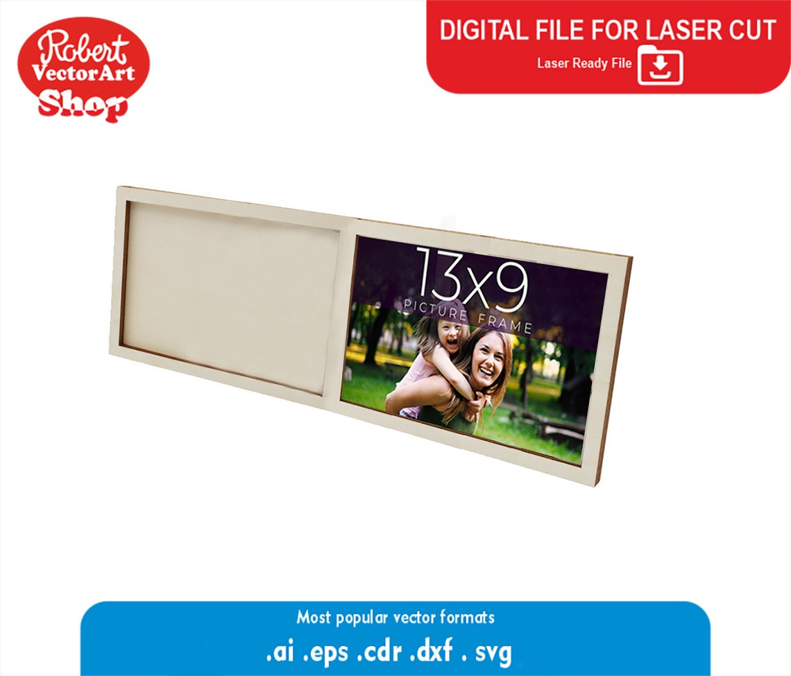 Set of 8 Photo Frame Templates for Laser Cutting Engraving Svg Dfx Cdr ...