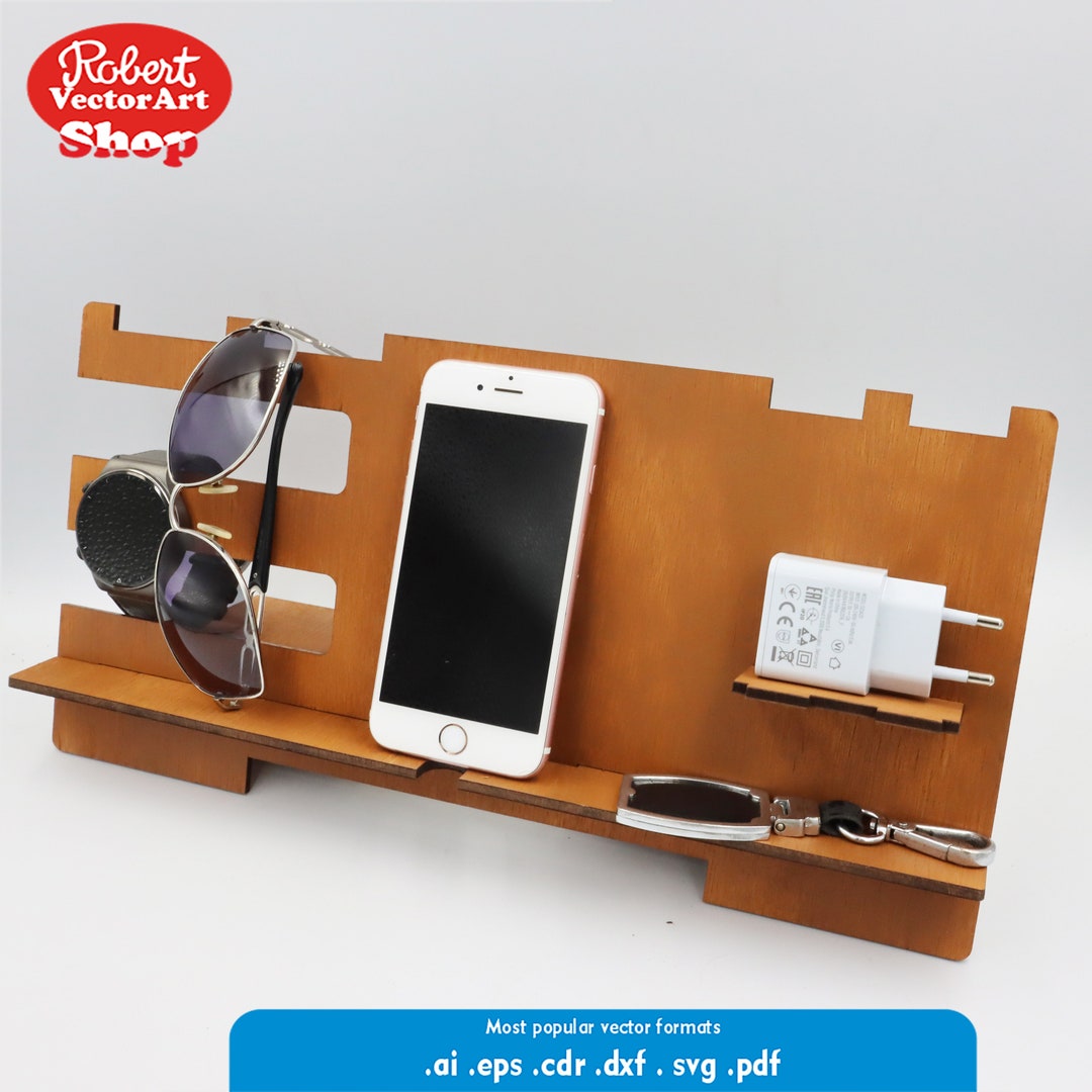 Laser Cut Dock Station Svg Cell Phone Stand Svg Cricut Docking Station ...