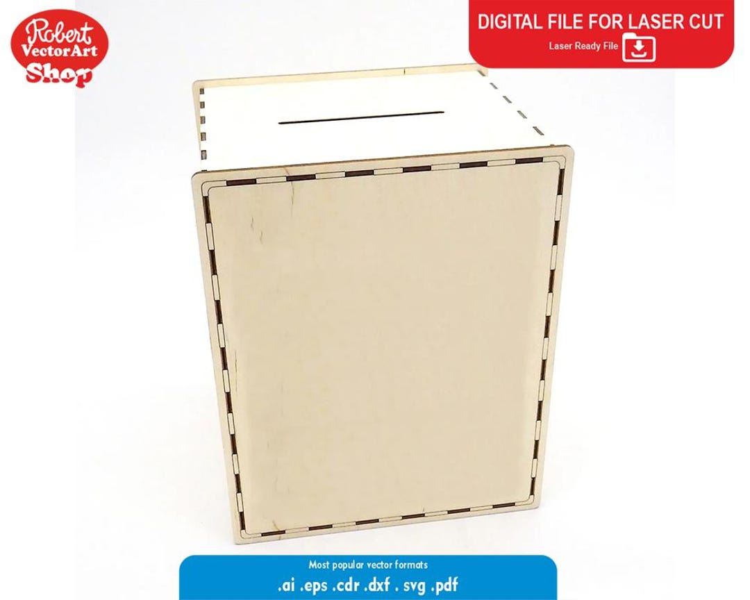 Wedding Card Box Laser Cut File: Hinged Envelope Gift Box (digital ...