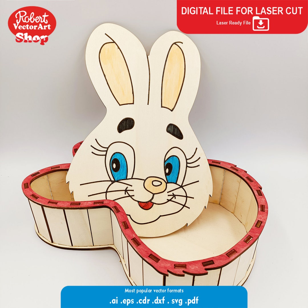 Easter Bunny Gift Boxes - Laser Cut Files - Svg+dxf+pdf+ai - Glowforge ...