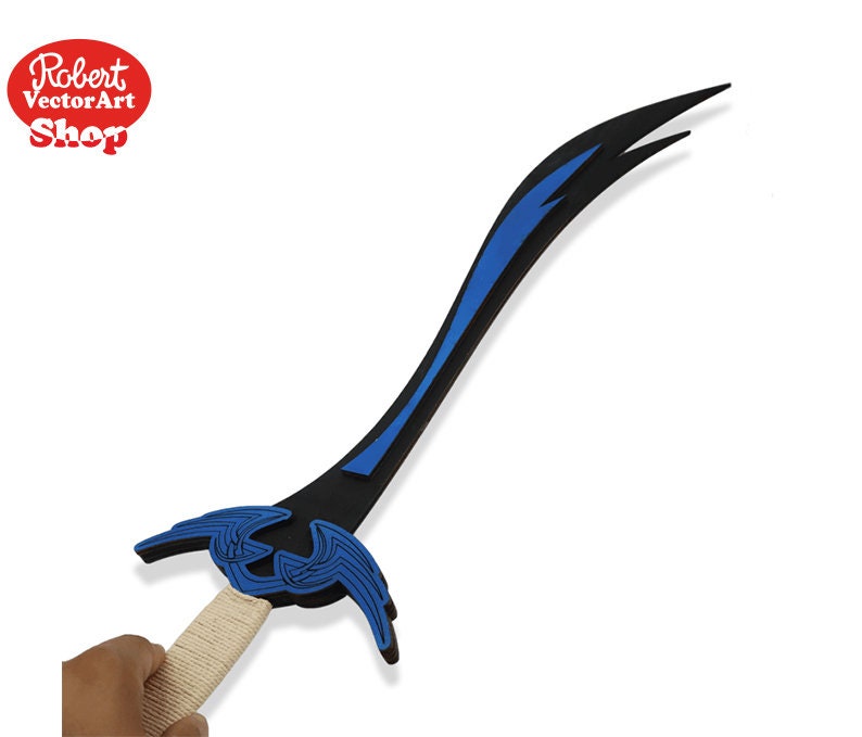 Wooden Sword Vector File, Laser Cutting Vector Svg Dxf, Ai, Cdr, Eps ...