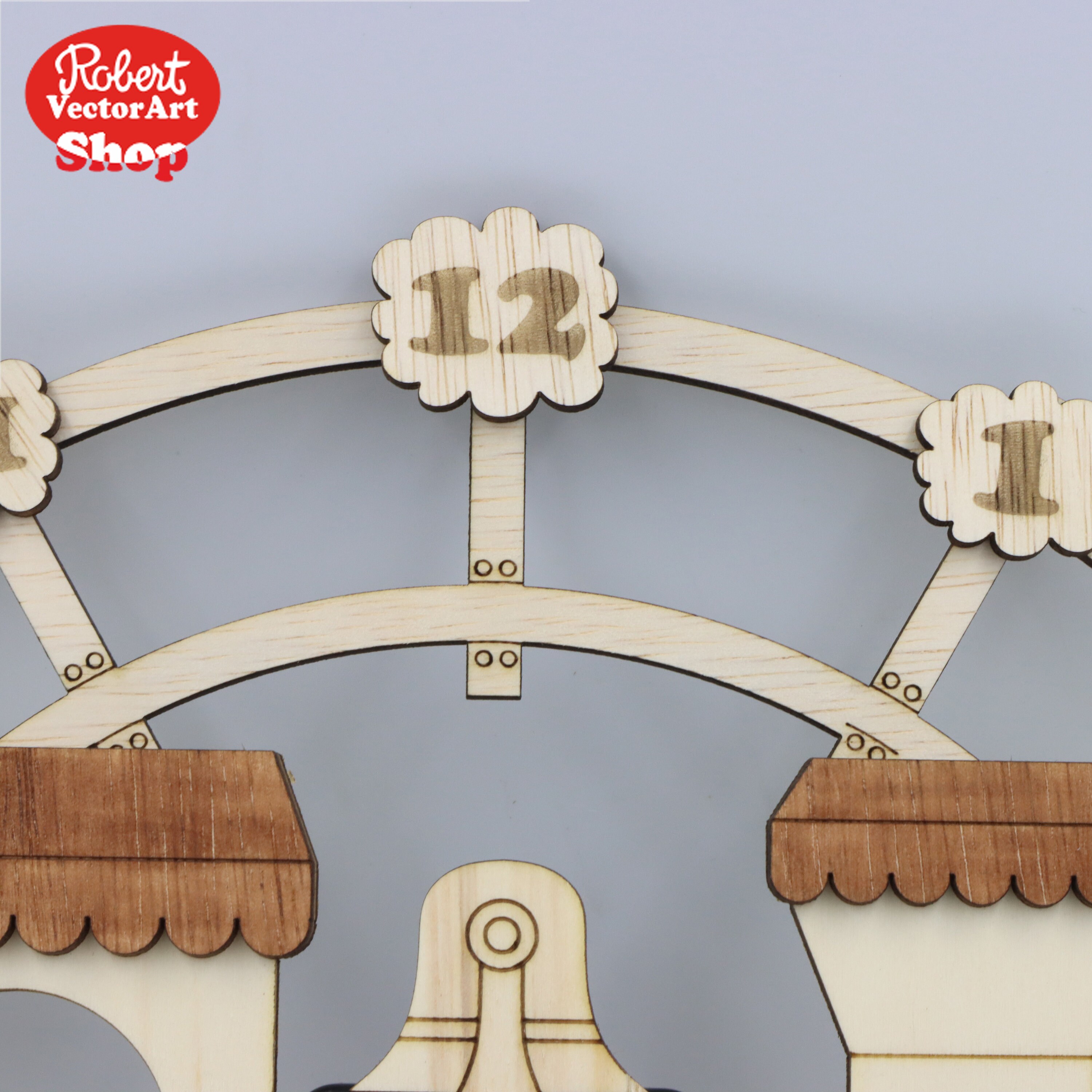 Laser Cut Wall Clock Train, Svg File Wall Clock Vector Template Wall ...