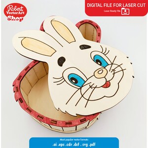 Easter Bunny Gift Boxes - Laser Cut Files - Svg+dxf+pdf+ai - Glowforge ...