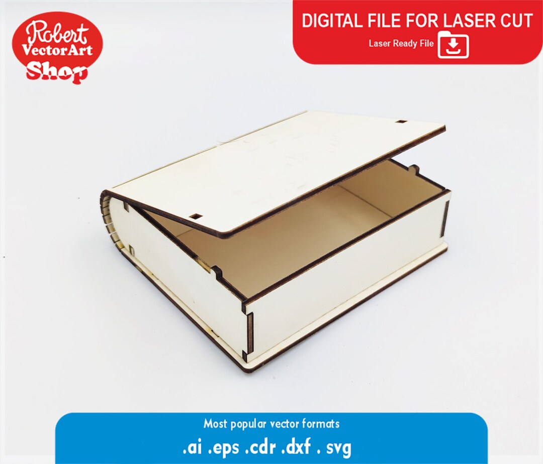 Book Box Laser Cut File: Living Hinge Design (digital Download) - Etsy