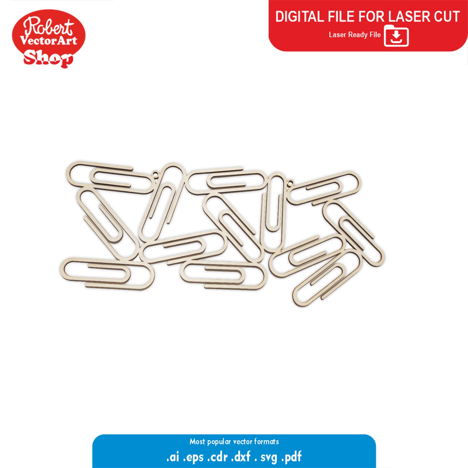 Set of 2 Paperclip Photo Frame Templates for Laser Cutting Engraving ...