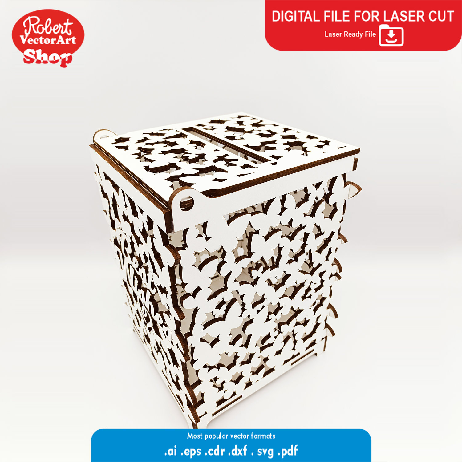 Laser Cut Wedding Gift Card Box Svg Wooden Wedding Money Box Vector ...