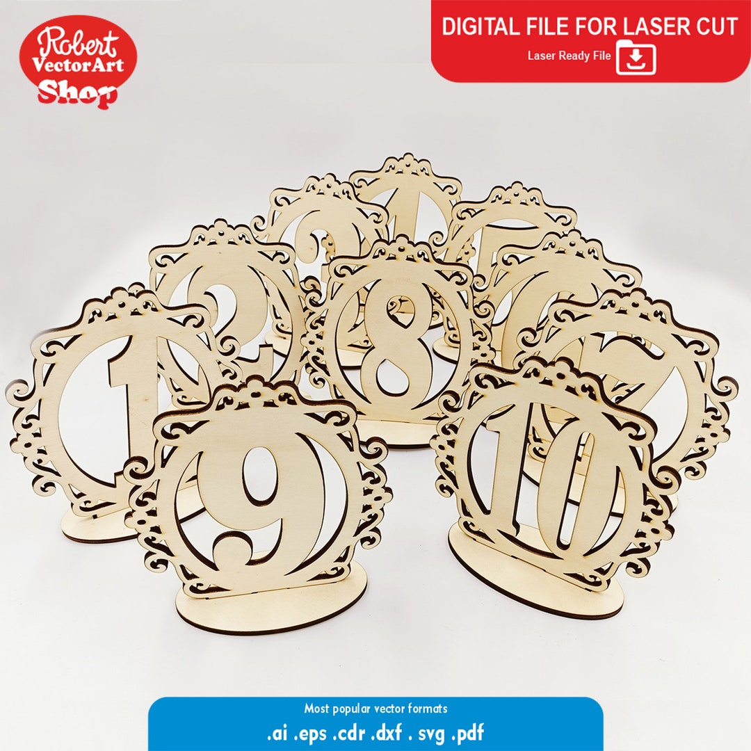 Digital SVG Table Numbers / Wedding, Restaurant, Party, Table Number ...