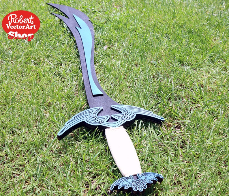 Wooden Sword Vector File, Laser Cutting Vector Svg Dxf, Ai, Cdr, Eps ...