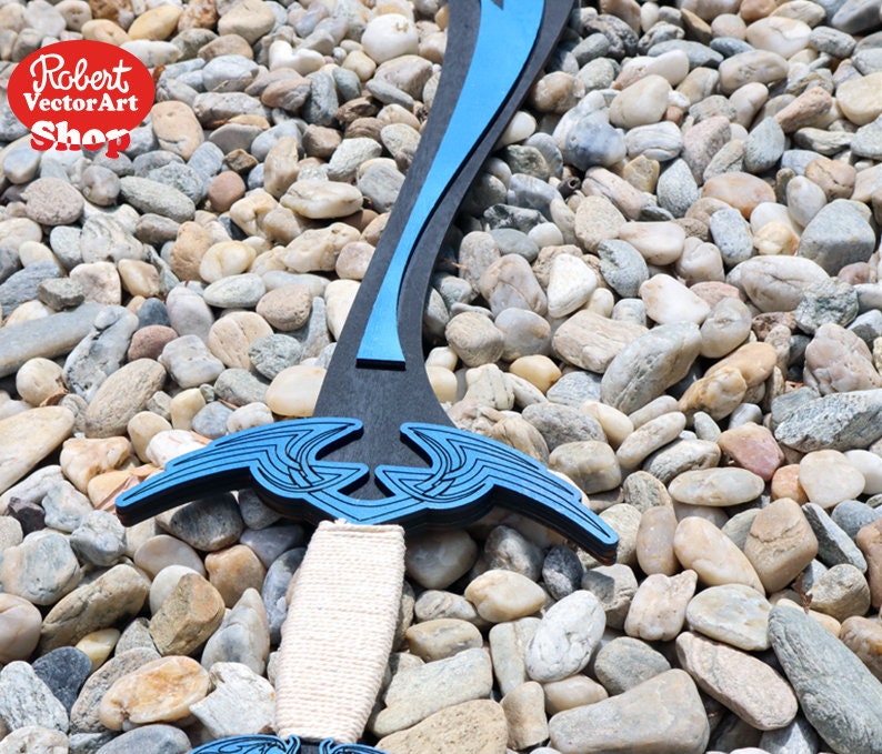 Wooden Sword Vector File, Laser Cutting Vector Svg Dxf, Ai, Cdr, Eps ...