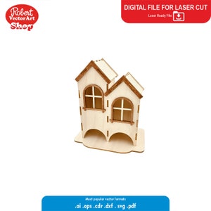 Laser Cut Tea House Box Glowforge - Digital Laser Files - Cdr, Dxf, Svg ...