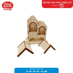 Laser Cut Tea House Box Glowforge - Digital Laser Files - Cdr, Dxf, Svg ...