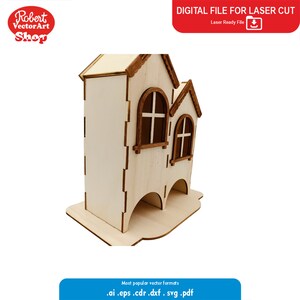 Laser Cut Tea House Box Glowforge - Digital Laser Files - Cdr, Dxf, Svg ...