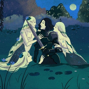 Lady Knight and Mermaids • Illustrations • Sapphic Illustration • LGBT ...