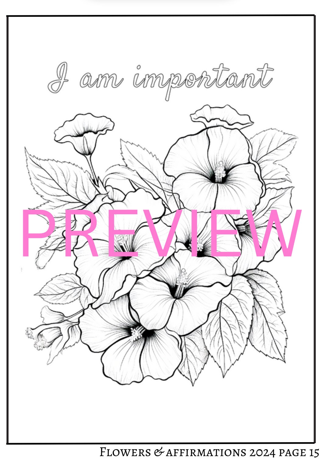 Floral & Affirmation Colouring Pages Adult Colouring Pages, Stress ...