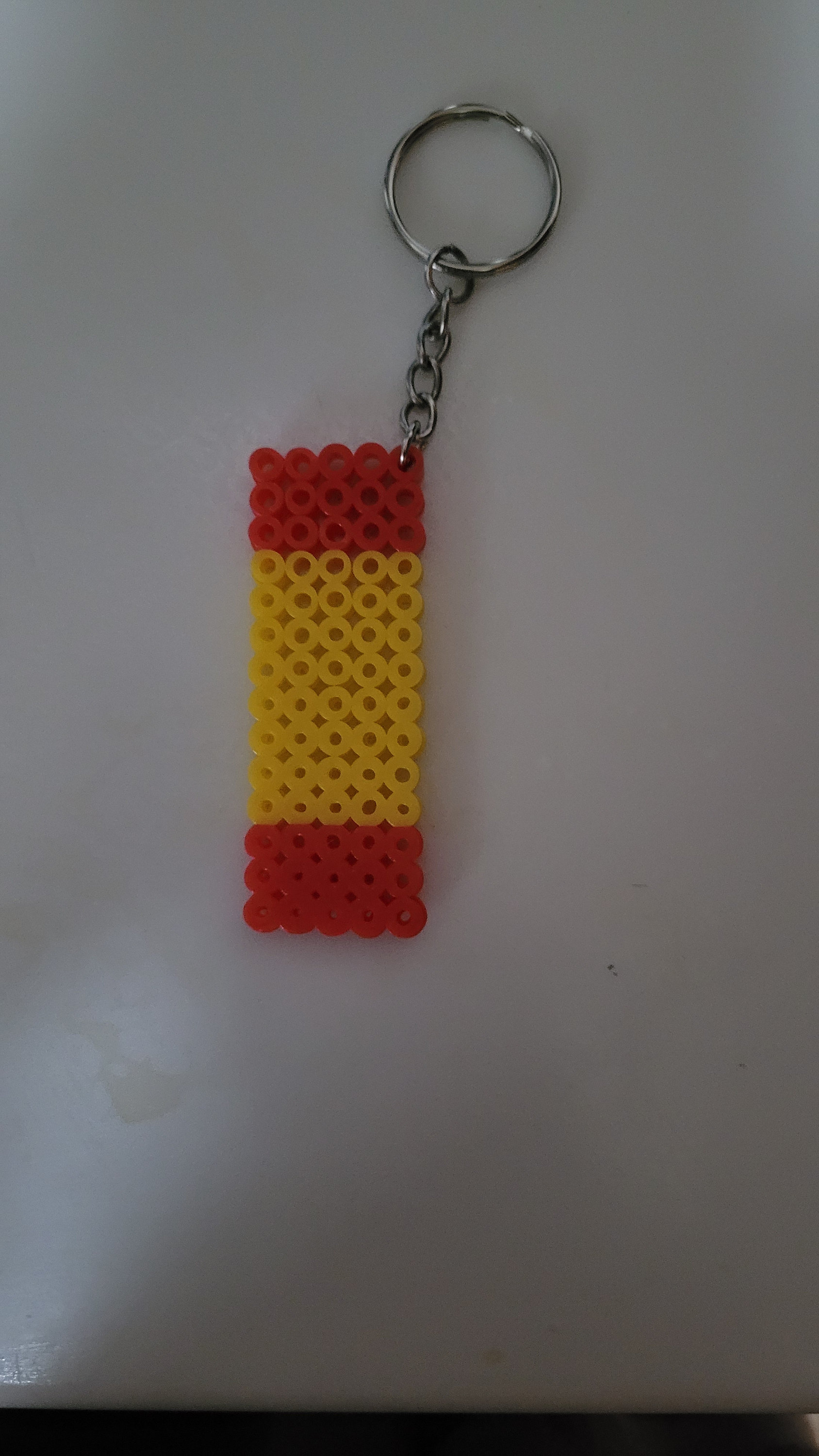 Spanish Flag Perler Bead Keychain - Etsy