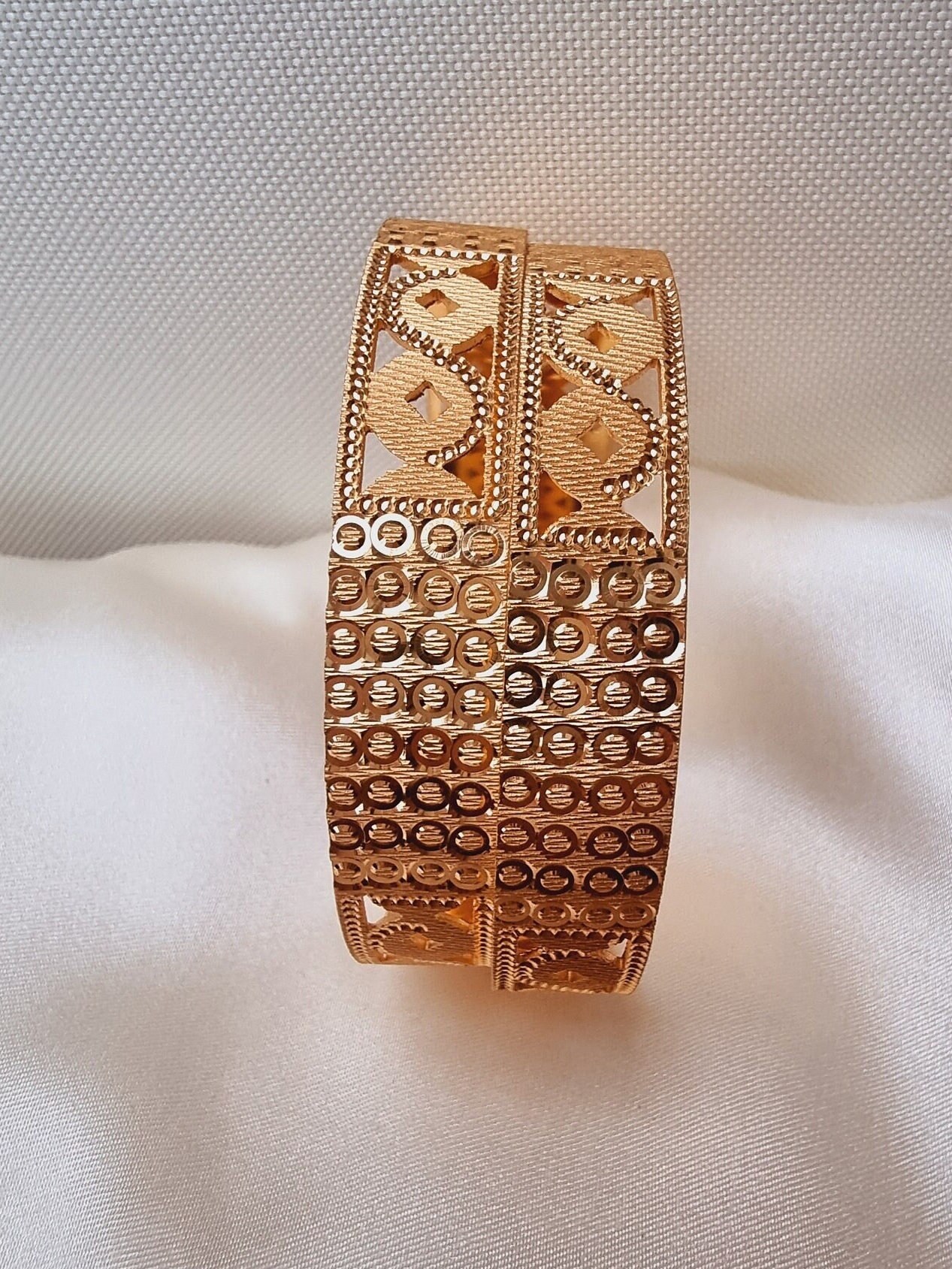 Traditional, Indian, Thick Bangles Set of 2 Gold Plated - Etsy