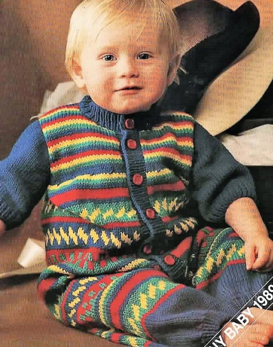 Baby All-in-one, 16" - 22" Chest, DK, Vintage Knitting Pattern PDF ...