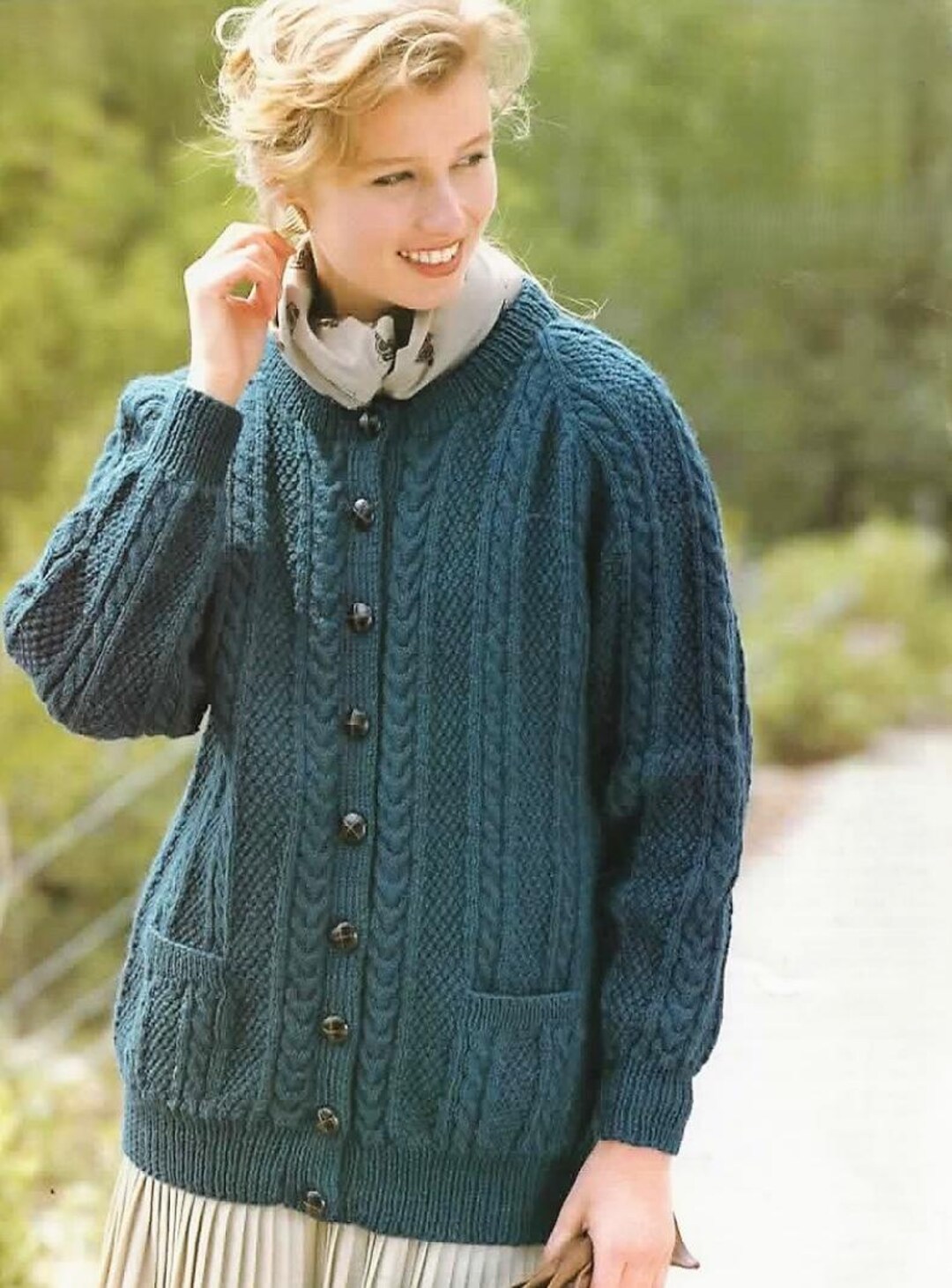 Vintage Ladies Jacket Knitting Pattern: DK, 30" - 40" Chest (PDF ...