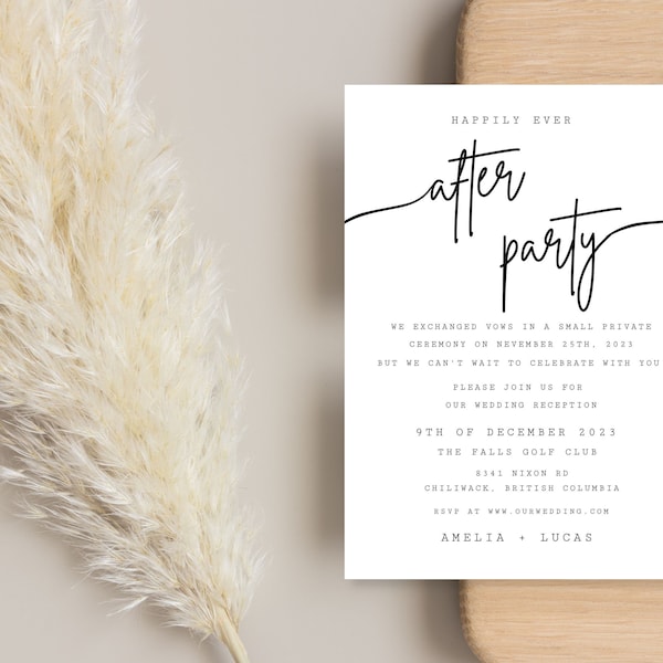 After Wedding Party Invitations - Etsy