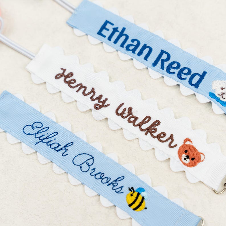 Personalized Baby Pacifier Clip – Custom Name Paci Holder With Cute ...