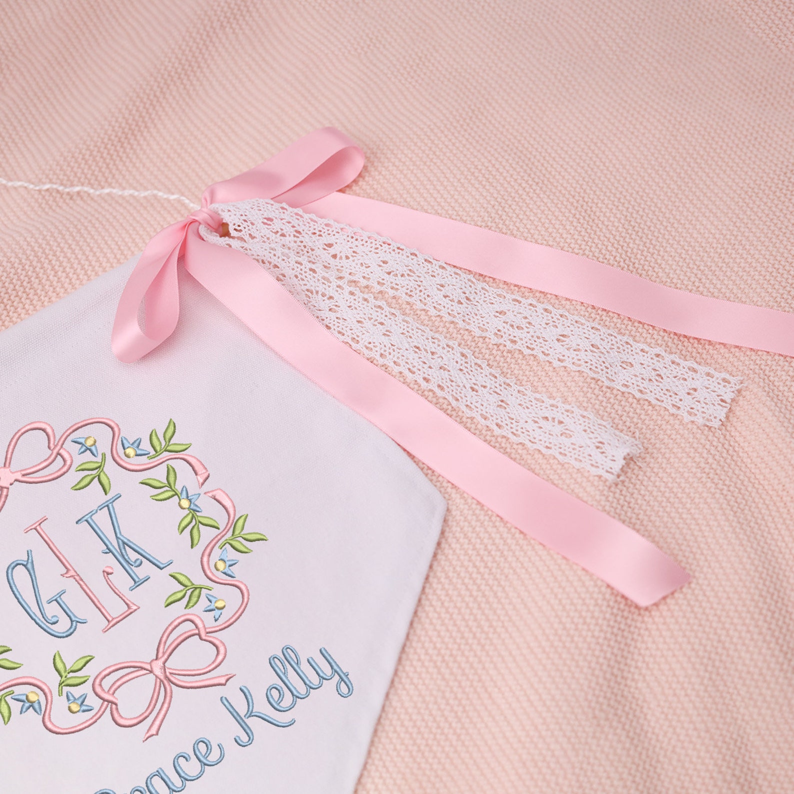 Personalized Baby Banner, Floral Crest, Ribbon Bows, Nursery Decor - Etsy
