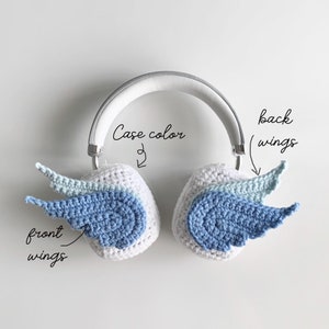Crochet Headphone Covers, Crochet Wings Airpods Max Case, Sony ...