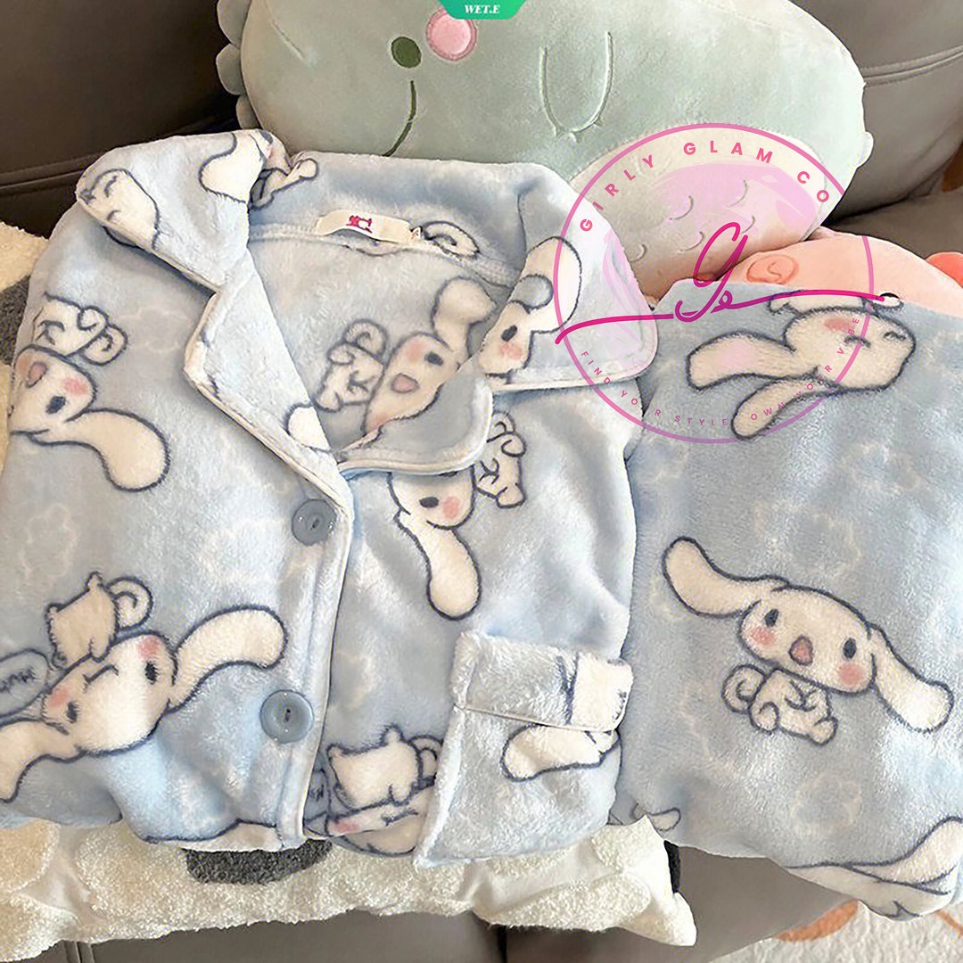 Cinnamoroll Pajamas Set Kawaii Fluffy Pajamas Cute Sanrio - Etsy