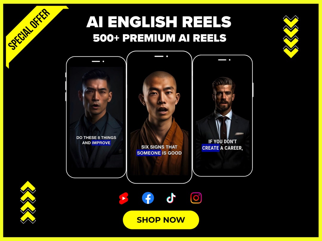 500+ Premium AI Motivational Reels Bundle | Youtube Shorts, Instagram ...