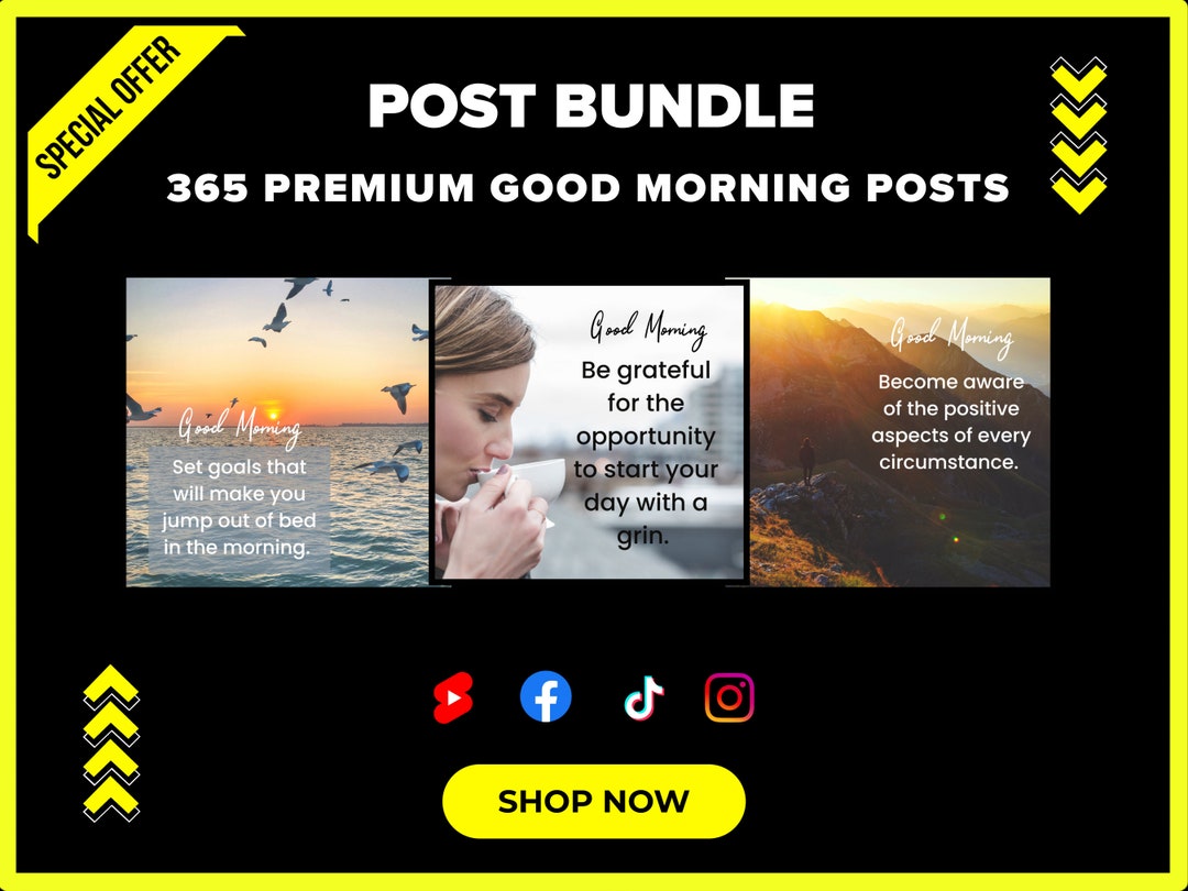 365 Premium Good Morning Quotes | Youtube, Instagram, Pinterest ...