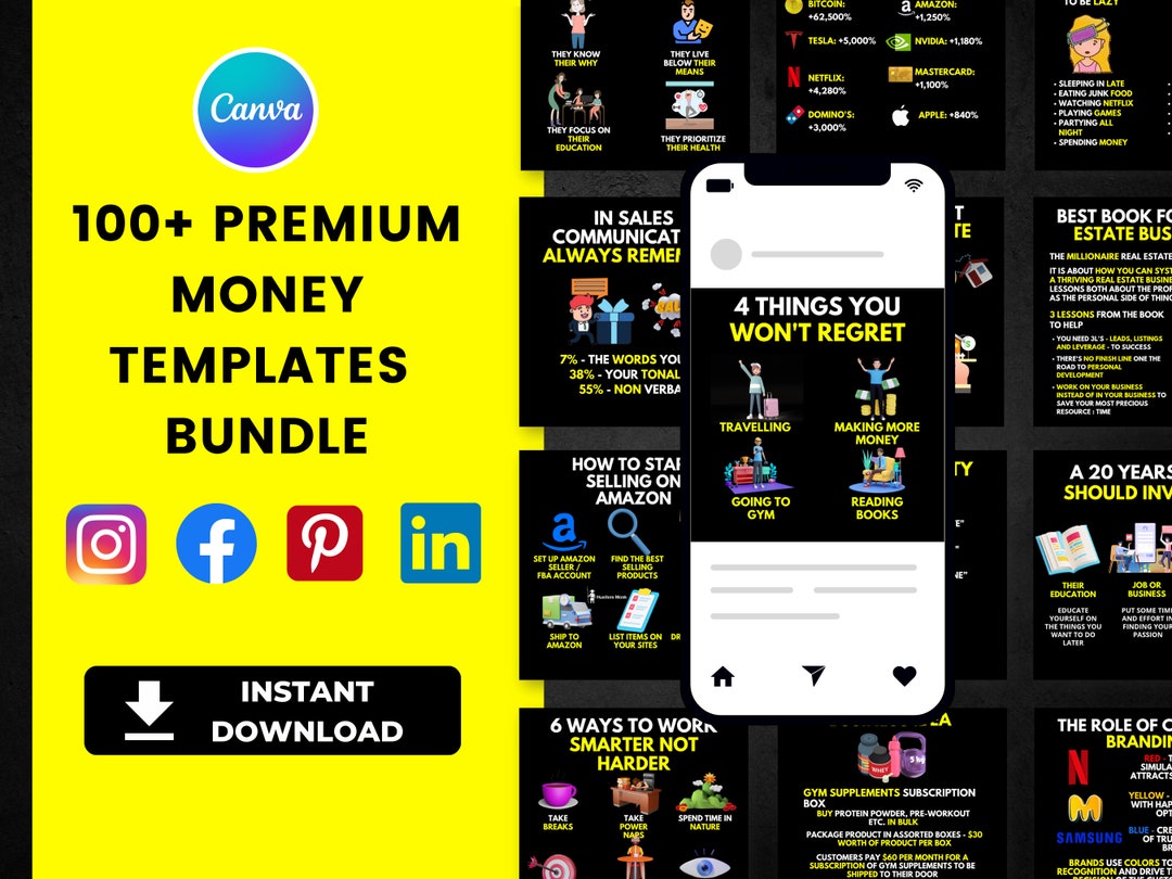 100+ Money Templates for Money Motivation to Different People by Social ...