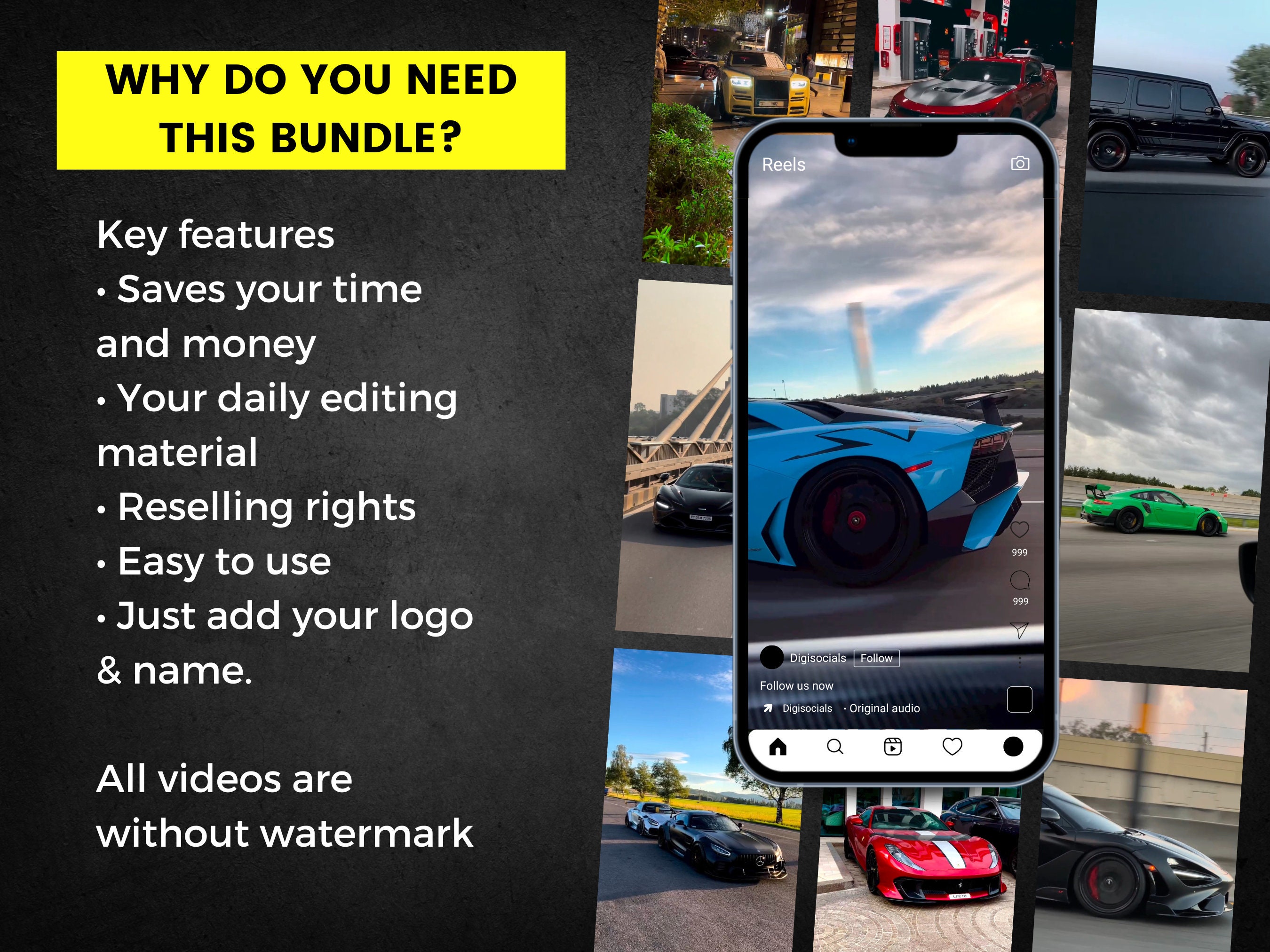 500+ Premium Car Reels Bundle | Youtube Shorts, Instagram Reels, Tiktok ...