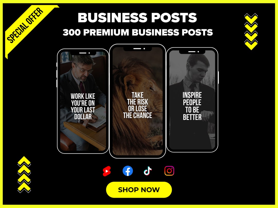 300 Premium Business Posts Youtube, Instagram, Pinterest, Facebook ...