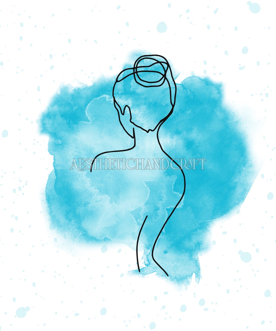 Minimalist Woman's Back Design Digital Art Wall Art - Etsy
