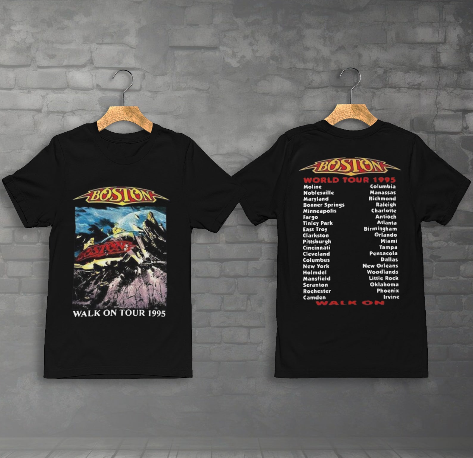 VTG 90's Boston Band Walk on Tour Rock Band Unisex T-shirt - Etsy