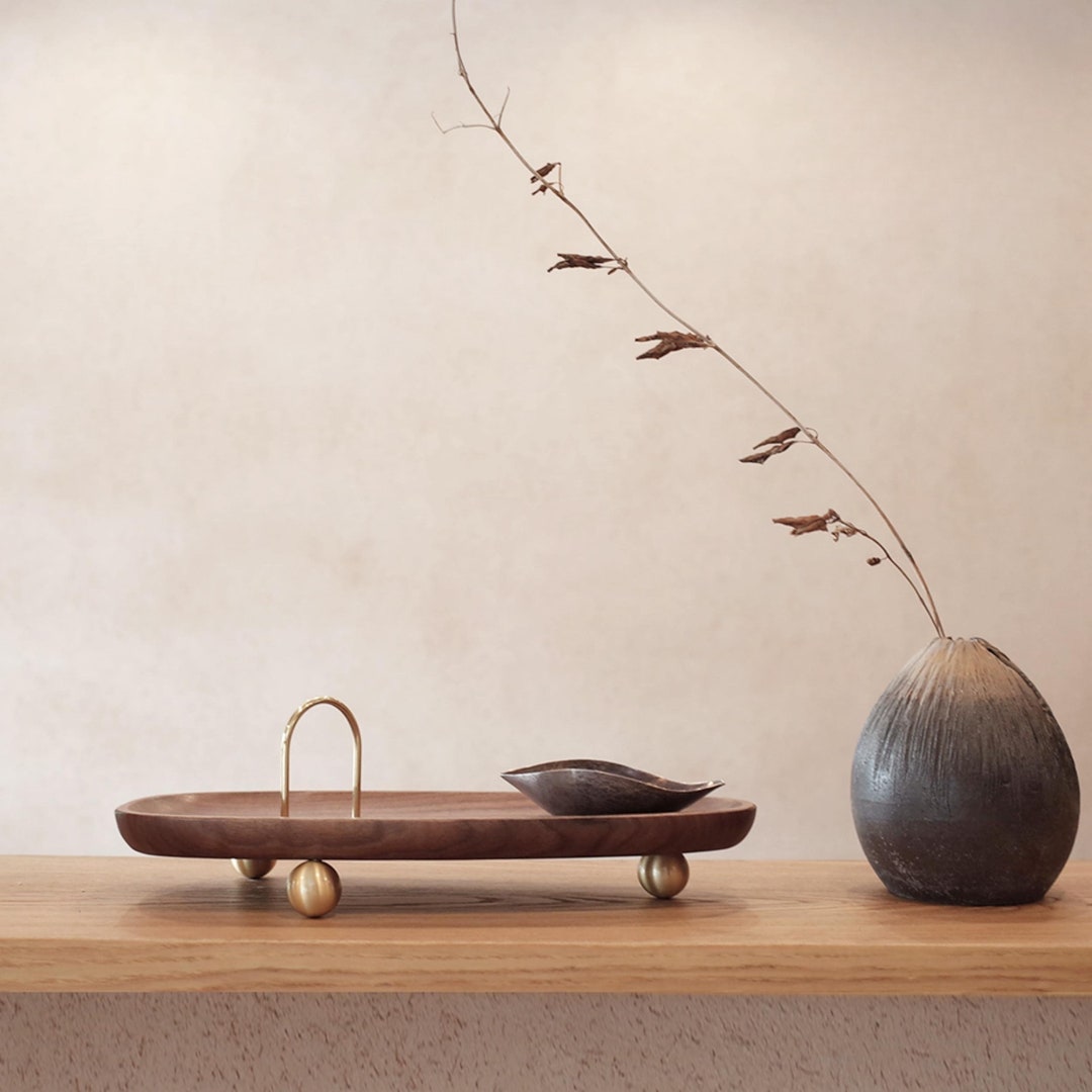 Black Walnut Storage Tray/key Storage Tray/cosmetic Tray/gold Jewelry ...