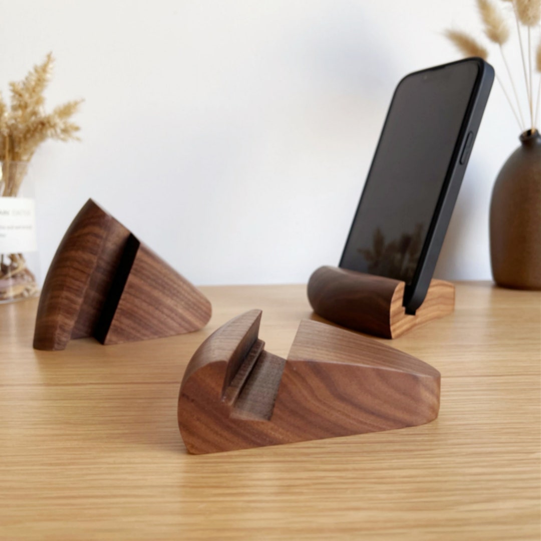 Personalized Wooden iPad Stand/mobile Phone Holder/office Stand/natural ...