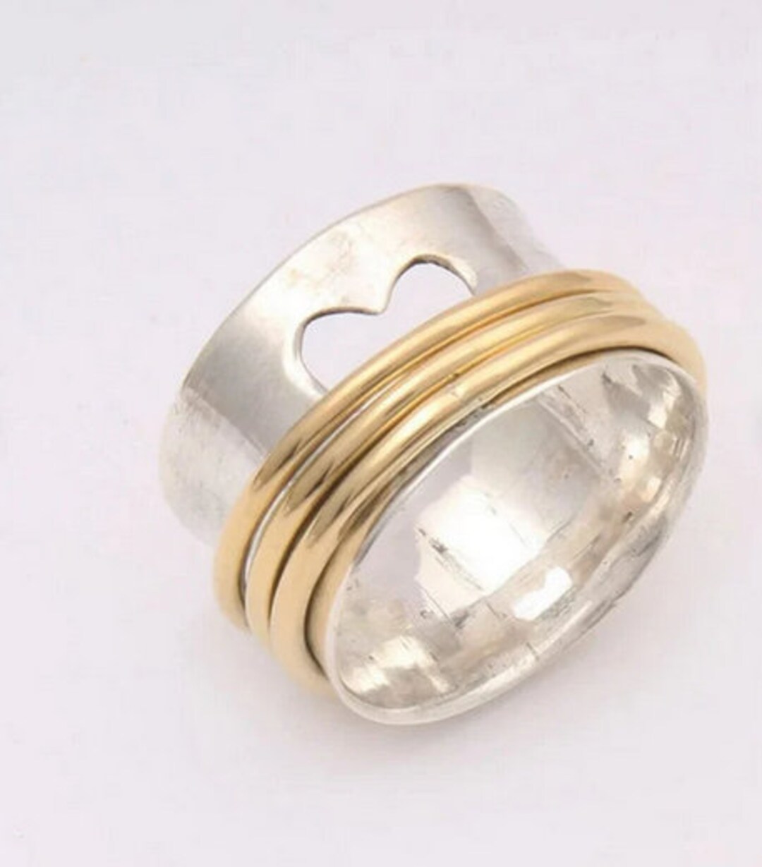 Heart Spinner Ringsilver Ring Meditation Ring Spinner Ring - Etsy