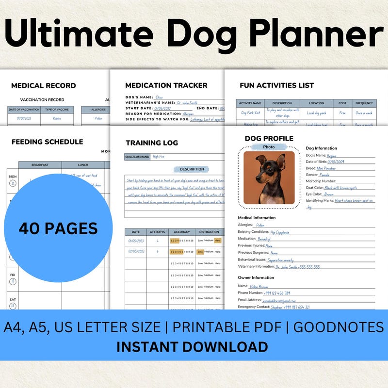 Pet Planner - Etsy