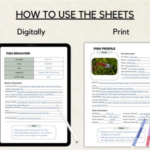 Fish Planner Bundle Aquarium Journal Printable Aquarium Logbook ...