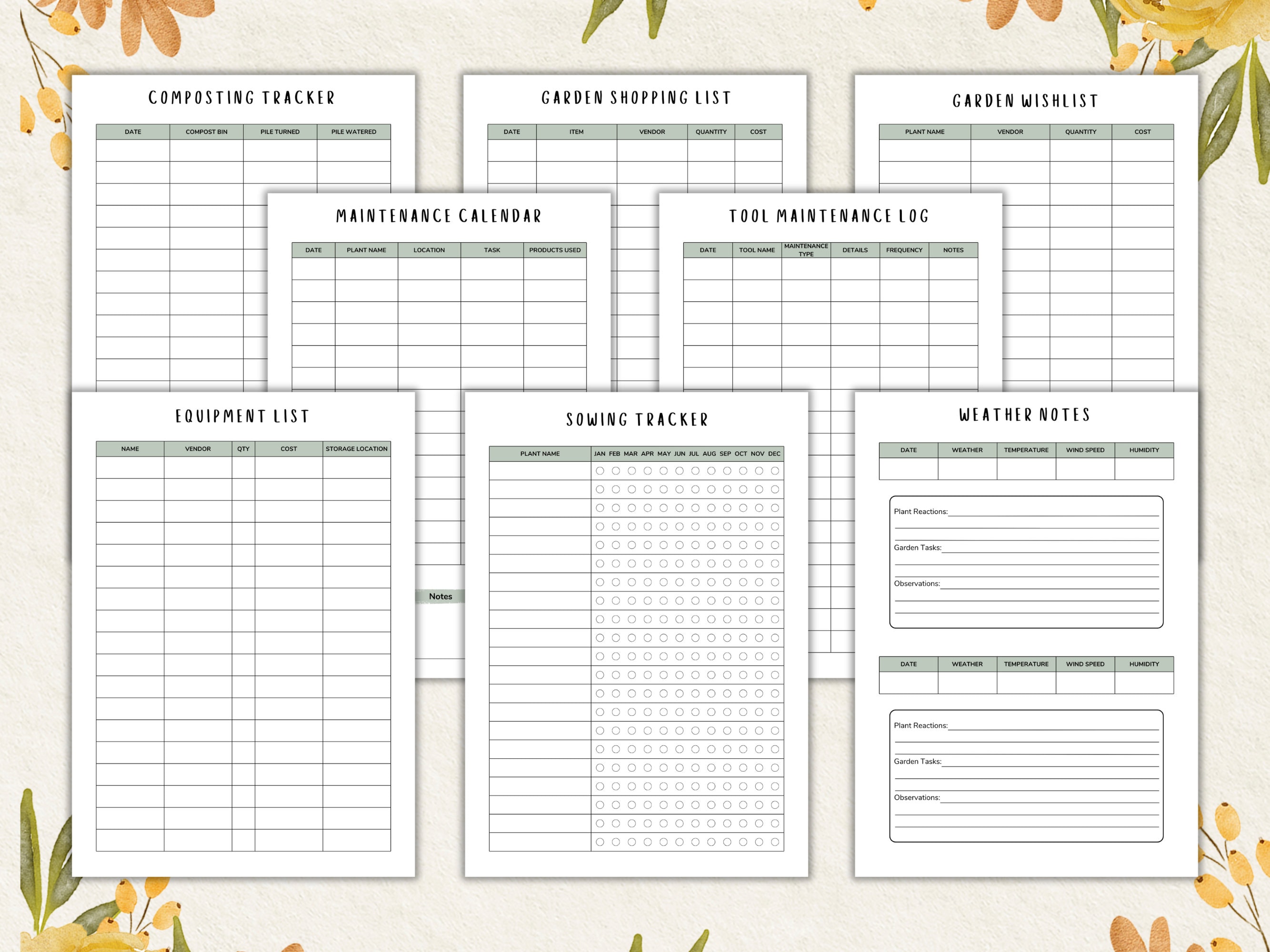 Gardening Planner Printable Ultimate Garden Planner Gardening Log Plant ...
