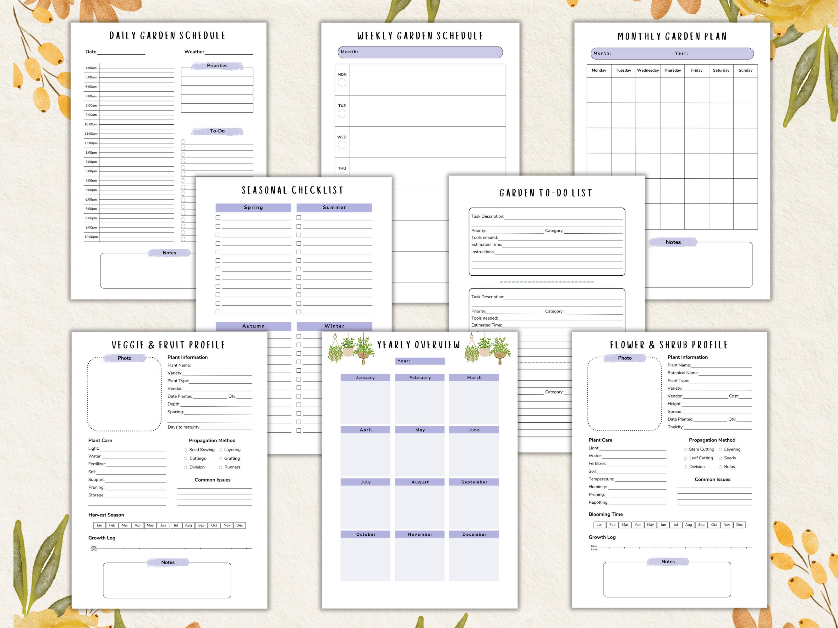 Ultimate Garden Planner: Printable Gardening Log, 40 Pages (digital) - Etsy