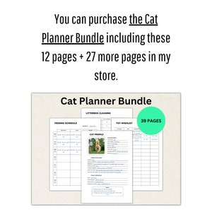 Cat Health Record Printable Kitten Vaccine Record Vet Appointments Cat ...