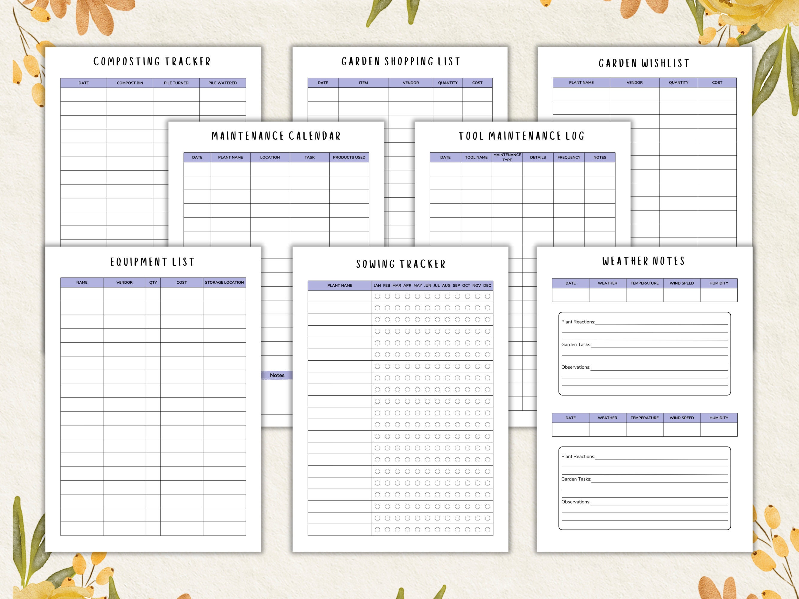 Gardening Planner Printable Ultimate Garden Planner Gardening Log Plant ...