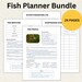 Fish Planner Bundle Aquarium Journal Printable Aquarium Logbook ...
