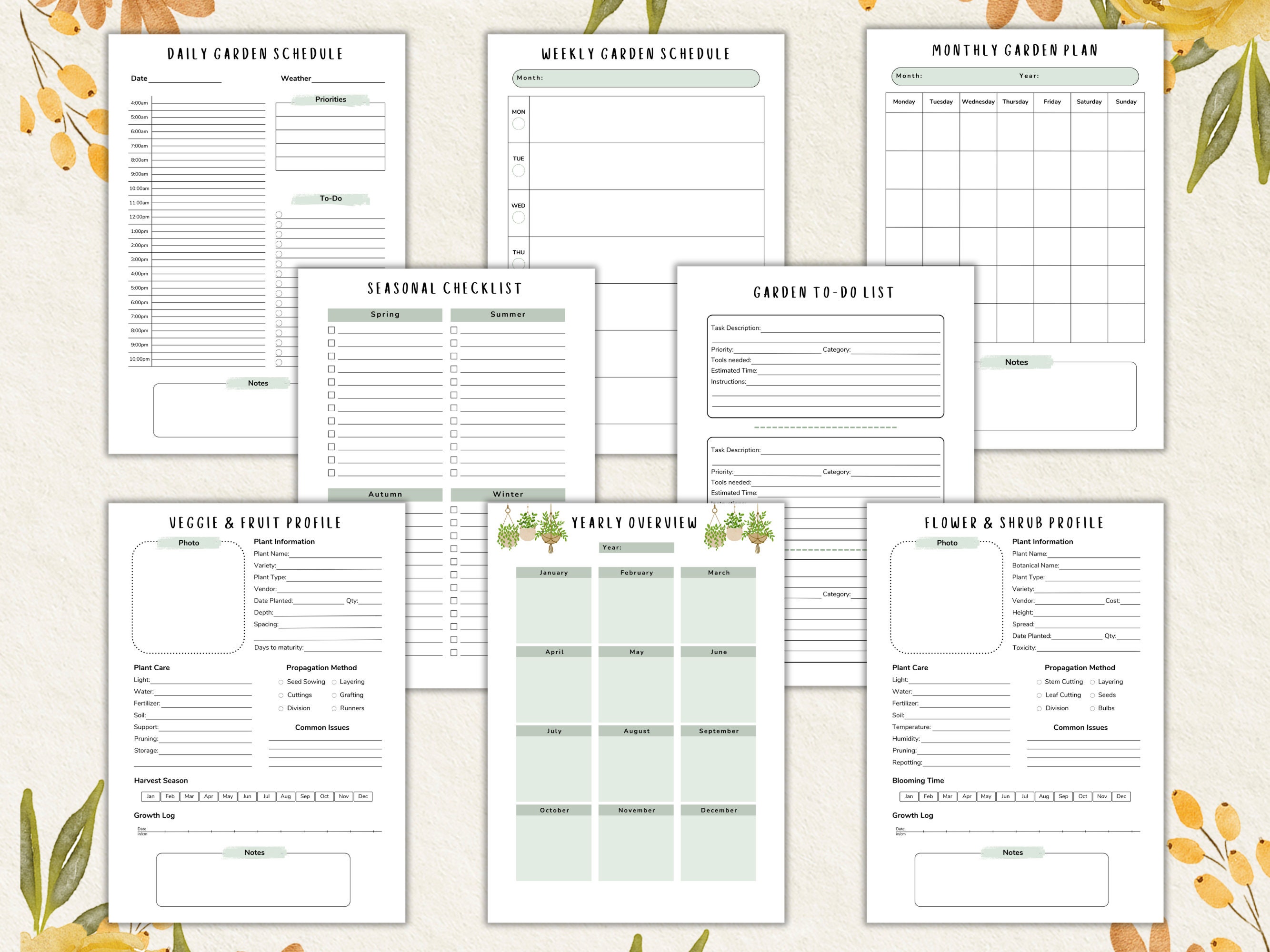 Gardening Planner Printable Ultimate Garden Planner Gardening Log Plant ...
