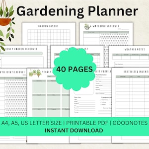 Gardening Planner Printable Ultimate Garden Planner Gardening Log Plant ...