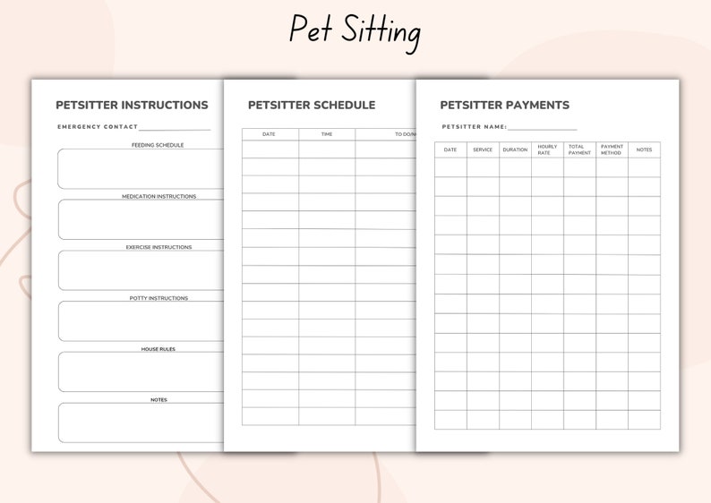 Ultimate Dog Planner Printable Dog Care Pet Planner Pet Care - Etsy