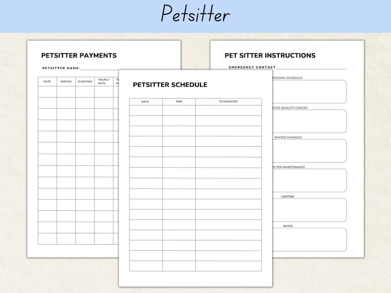 Fish Planner Bundle Aquarium Journal Printable Aquarium Logbook ...